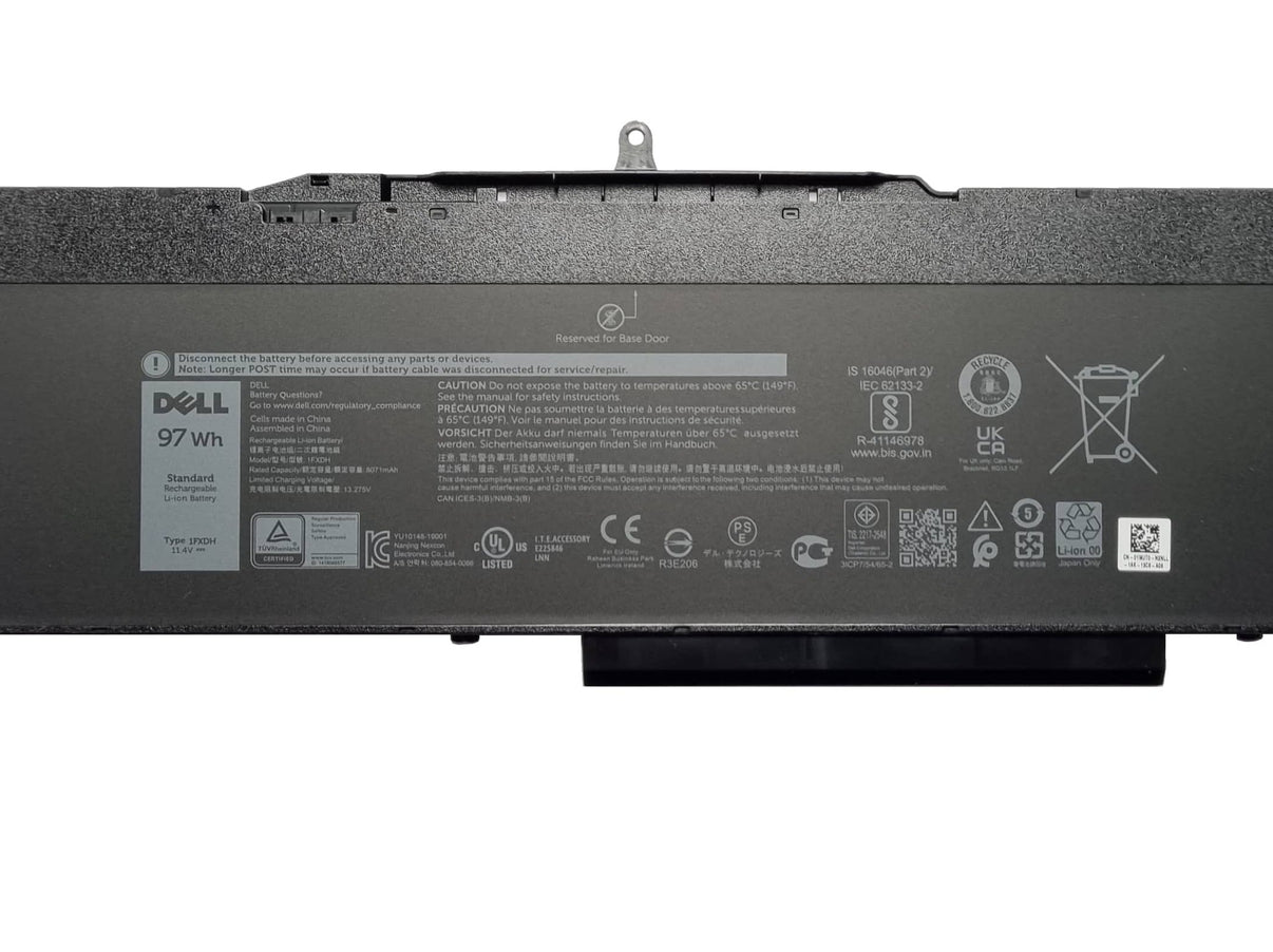 Dell Latitude 5501 5511 Precision 3541 3551 1FXDH 1WJT0 97WH Battery ...