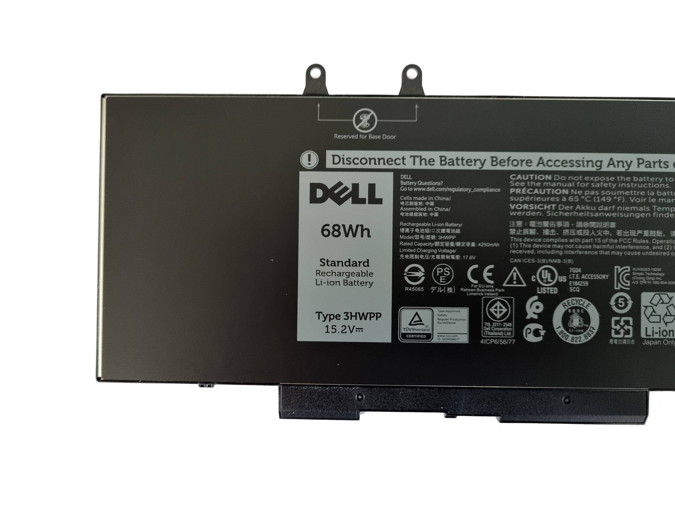 Dell latitude 5410 5501 Precision 3541 4 Cell 68Wh Battery 3HWPP 3PCVM ...
