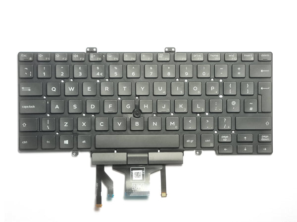 Dell Latitude 5400 5401 5410 5411 Backlit UK Dual Point Keyboard 7D2R0 ...