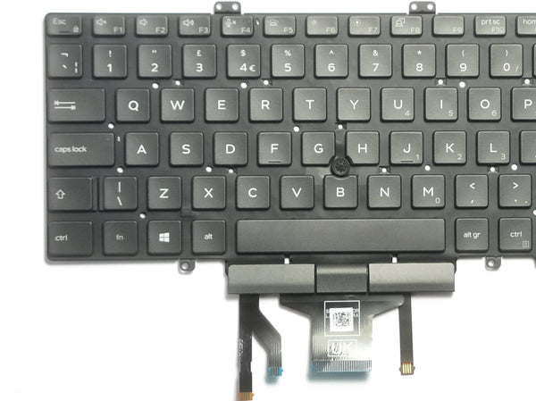 Dell Latitude 5400 5401 5410 5411 Backlit UK Dual Point Keyboard 7D2R0 ...