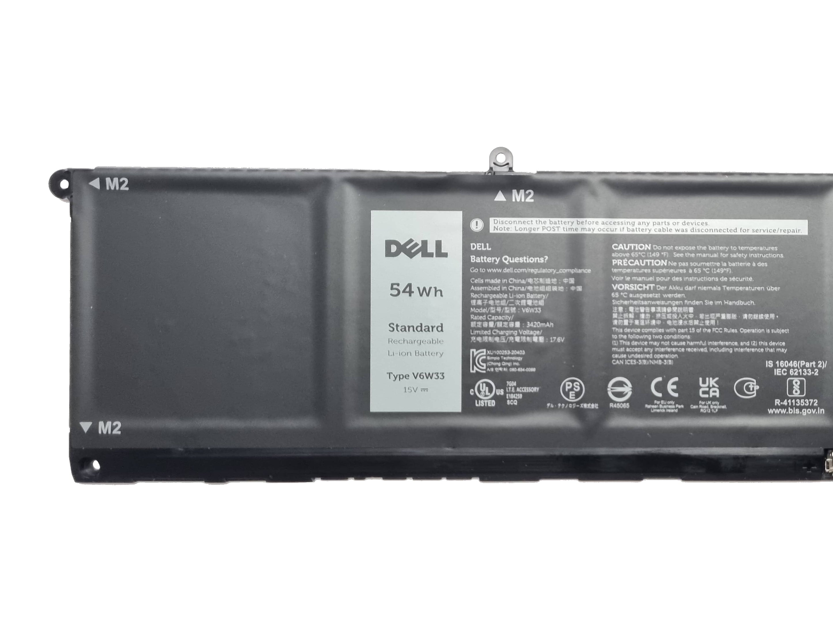 Dell Latitude 3420 3520, Dell Vostro 5415 4 Cell Battery V6W33 XDY9K ...